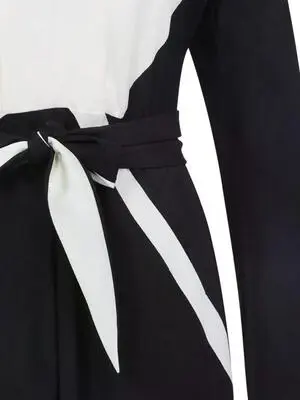 Alberta Ferretti V-neck Long-sleeve Midi Dress