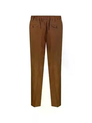 SANTANIELLO Belt-loops Trousers - Brown