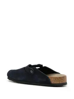 BIRKENSTOCK Boston Suede Clogs - Blue