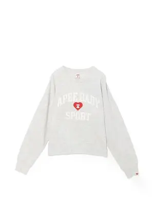 AAPE BY *A BATHING APE Logo-embroidered Sweatshirt - Grey