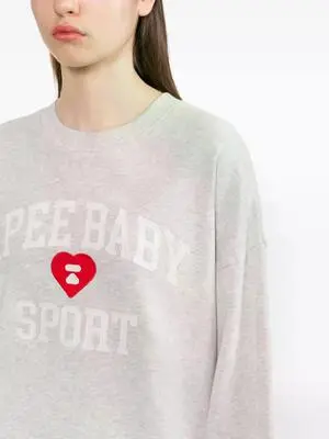 AAPE BY *A BATHING APE Logo-embroidered Sweatshirt - Grey