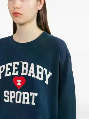 AAPE BY *A BATHING APE Apee™ A Bathing Ape® Logo Embroidered Sweatshirt - Blue