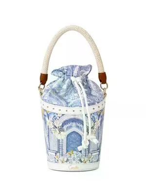 Camilla Floral Print Bucket Bag With Rope Handle