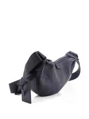 LOUIS VUITTON Hamac Handbag Monogram Shadow Leather Pm - Black
