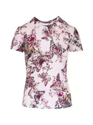 L'Agence Ressi Floral-print T-shirt - Pink