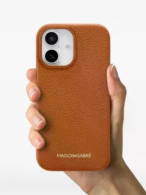 MAISON DE SABRE Iphone 16 Leather Phone Case - Brown