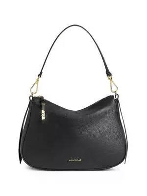 COCCINELLE Leather Nory Zip Shoulder Bag - Black
