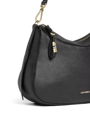 COCCINELLE Leather Nory Zip Shoulder Bag - Black