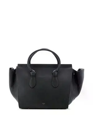 Celine Tie Knot Grainy Leather Small Tote Bag - Black