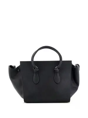 Celine Tie Knot Grainy Leather Small Tote Bag - Black