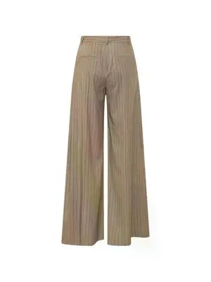 LE SULLY STUDIO Pinstripe Pleated Trousers - Neutrals
