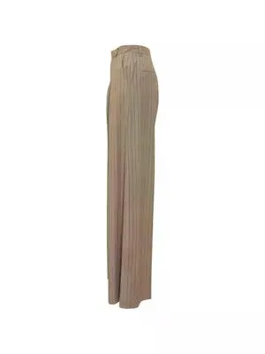 LE SULLY STUDIO Pinstripe Pleated Trousers - Neutrals