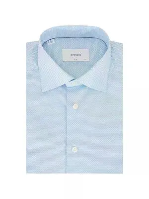 Eton Patterned Shirt - Blue
