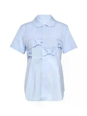 Comme Des Garçons Bow-detail Cotton Shirt