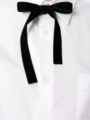 Comme Des Garçons Bow-detail Cotton Shirt