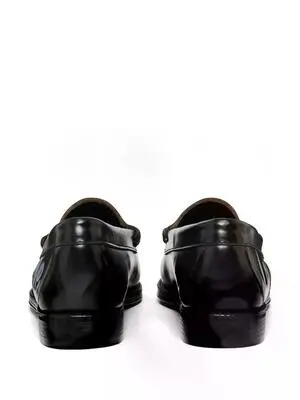 G.H.BASS Penny Loafers With Heart Detail - Black