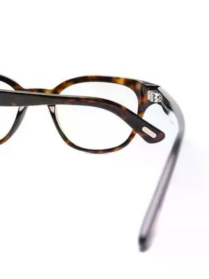 TOM FORD Geometric Frame Eyeglasses - Brown