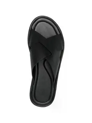 THE ROW Malick Crossed-strap Sandals - Black