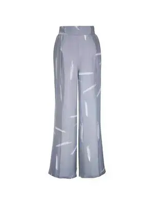 Kiton Printed Palazzo Pants - Grey