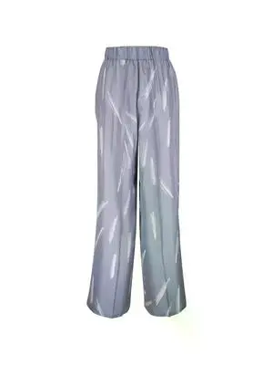 Kiton Printed Palazzo Pants - Grey