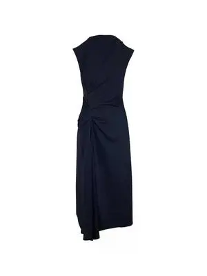 Michael Kors Cowl-neck Cinch Midi Dress