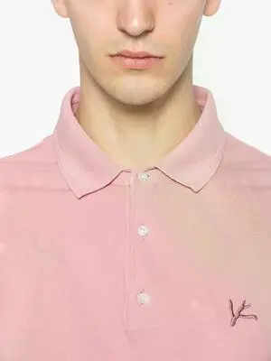 Isaia Short-sleeve Polo Shirt - Pink