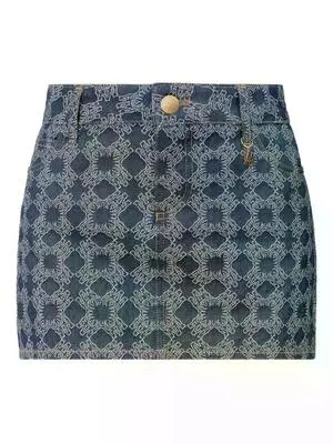 Amiri Quad Denim Mini Skirt