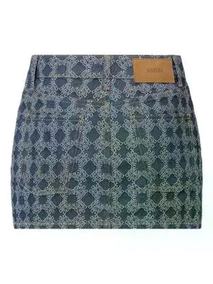 Amiri Quad Denim Mini Skirt
