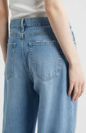 FRAME The Off Duty Stroll Wide Leg Jeans - Frey