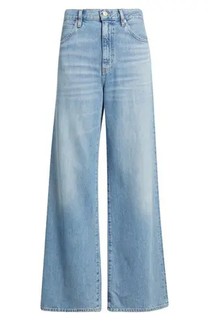 FRAME The Off Duty Stroll Wide Leg Jeans - Frey
