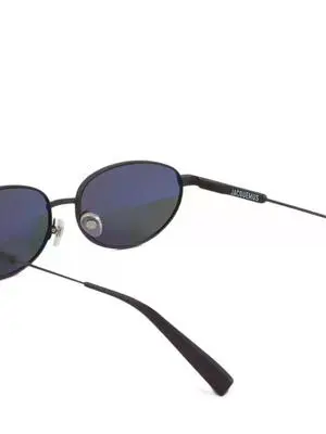 Jacquemus Oval-frame Sunglasses - Black