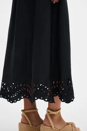 MALINA Chara Broderie Anglais Maxi Skirt