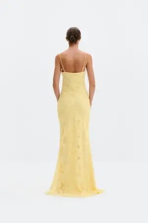 MALINA Sorelle Lace Slip Maxi Dress