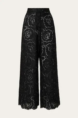 MALINA Stacey Wide-leg Lace Trousers
