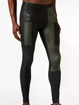 REEBOK Logo-print Compression Leggings - Black