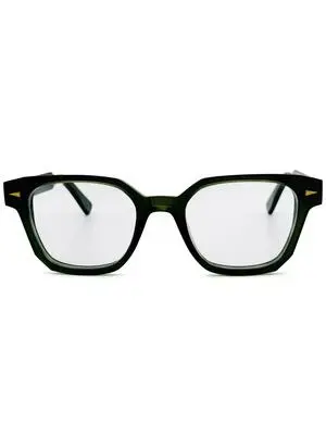AHLEM Saint Georges Square Frame Glasses - Green
