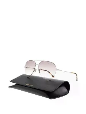 Victoria Beckham Geometric-frame Sunglasses - Silver