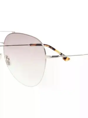 Victoria Beckham Geometric-frame Sunglasses - Silver
