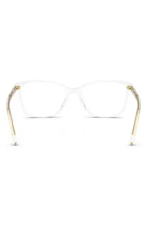 Dolce & Gabbana 54mm Rectangular Optical Glasses - Crystal/demo Lens
