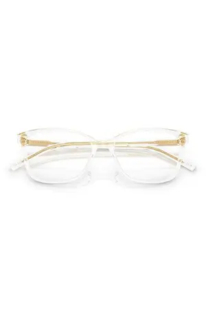 Dolce & Gabbana 54mm Rectangular Optical Glasses - Crystal/demo Lens