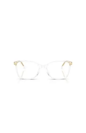 Dolce & Gabbana 54mm Rectangle Eyeglasses - Transparent