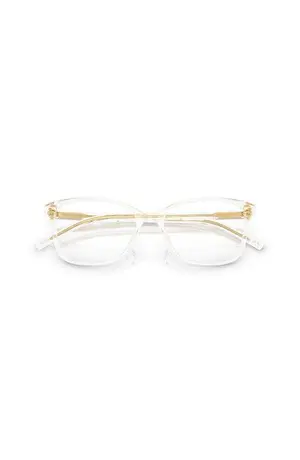 Dolce & Gabbana 54mm Rectangle Eyeglasses - Transparent