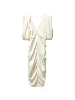 Versace Crêpe Marocaine Midi Dress With Bow Detail - White