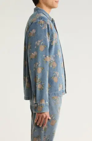 RIZORT Bouquet Denim Shirt Jacket
