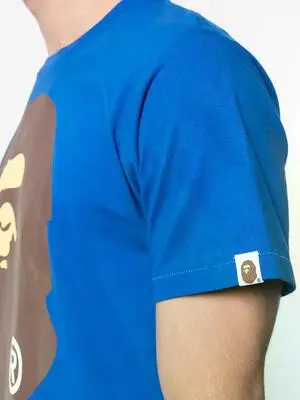 A BATHING APE Logo Print T-shirt - Blue