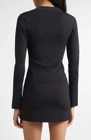 Alexander Wang Long Sleeve Polo Sweater