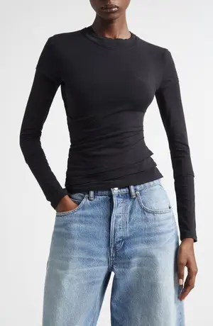 Alexander Wang Long Sleeve Layered T-shirt - Black