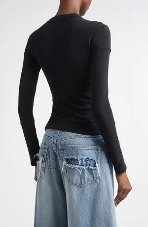 Alexander Wang Long Sleeve Layered T-shirt - Black