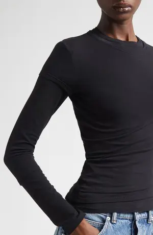 Alexander Wang Long Sleeve Layered T-shirt - Black