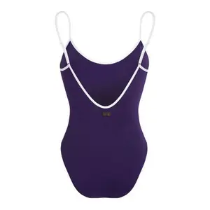 Vilebrequin Low-back One-piece Swimsuit Solid - Violet